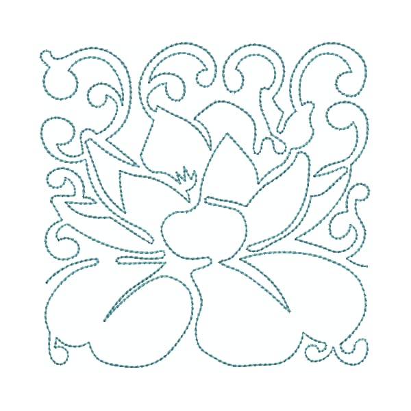 Continuous Line Quilt Block 12 – 2 Sizes – Stitchbox Creations